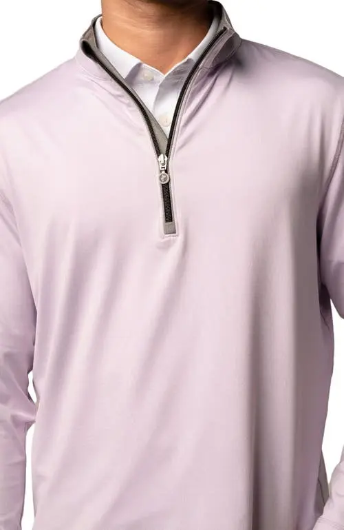 ASHWORTH GOLF La Jolla 1/4 Zip Performance Pullover - Lavender Fog Heather