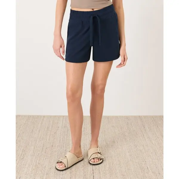 PACT Cloudknit Curved Hem Short - Navy Blue