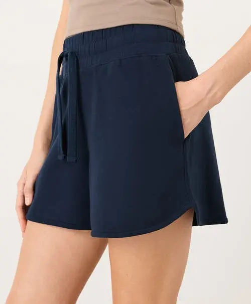 PACT Cloudknit Curved Hem Short - Navy Blue