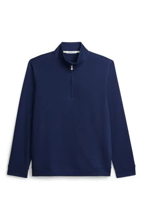 ASHWORTH GOLF Terry Twillback 1/4 Zip Outerwear - Driver Navy