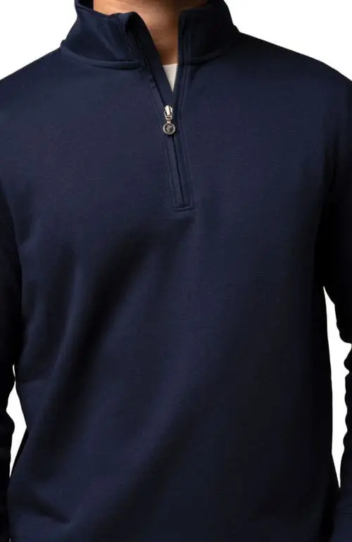 ASHWORTH GOLF Terry Twillback 1/4 Zip Outerwear - Driver Navy