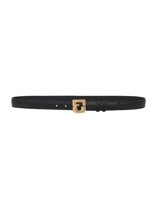 Gerard Darel Le Lauren Slim Leather Belt - Black
