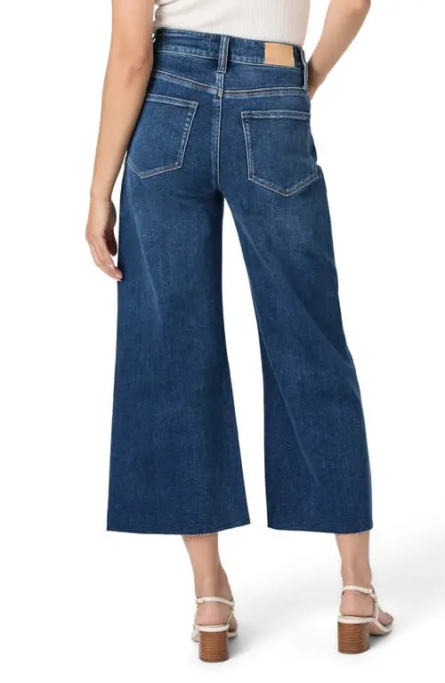 Paige Anessa Raw Hem Wide Leg Jeans - Venetian Breeze