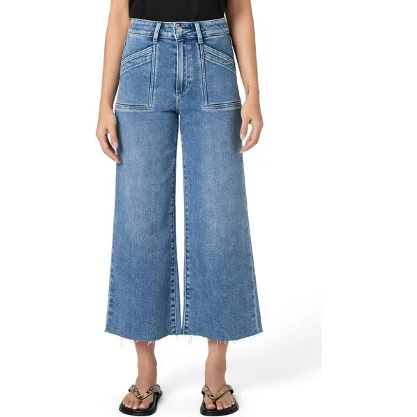 Paige Anessa Crop Wide-leg Jeans