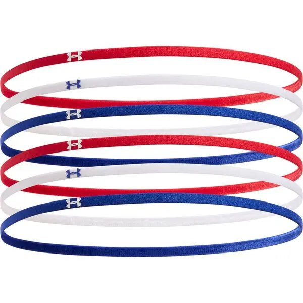 Under Armour Assorted Mini Headbands 6 Pack - Red// White