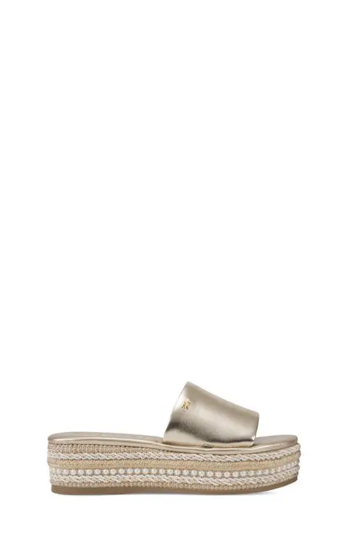 Karl Lagerfeld Paris Keswick Espadrille Platform Wedge Slide Sandal