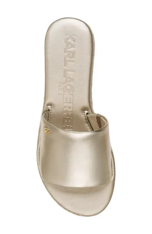 Karl Lagerfeld Paris Keswick Espadrille Platform Wedge Slide Sandal