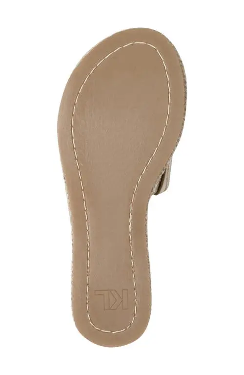Karl Lagerfeld Paris Keswick Espadrille Platform Wedge Slide Sandal
