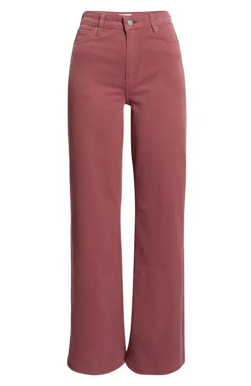 Paige Anessa High-waist Wide-leg Jeans - Vintage Brick Berry