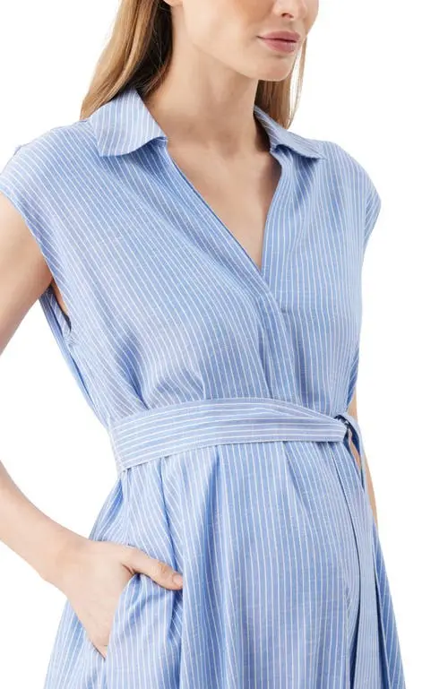 RIPE MATERNITY Abby Stripe Shirt Dress