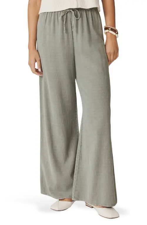 Splendid Valerie Drawstring Wide Leg Pants - Eucalyptus