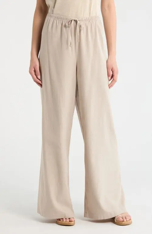 Splendid Valerie Drawstring Wide Leg Pants - Fawn