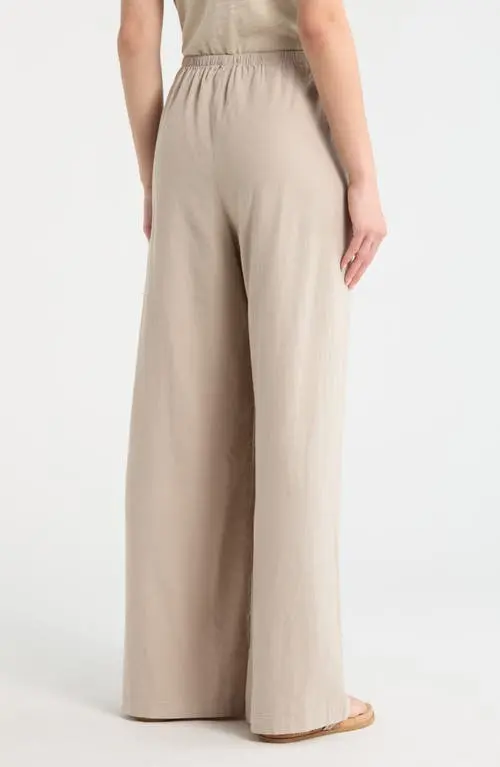 Splendid Valerie Drawstring Wide Leg Pants - Fawn