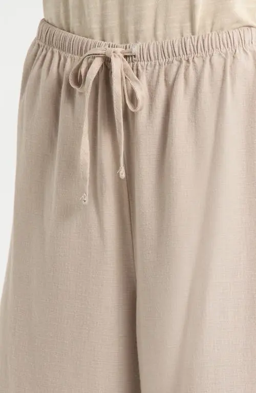 Splendid Valerie Drawstring Wide Leg Pants - Fawn