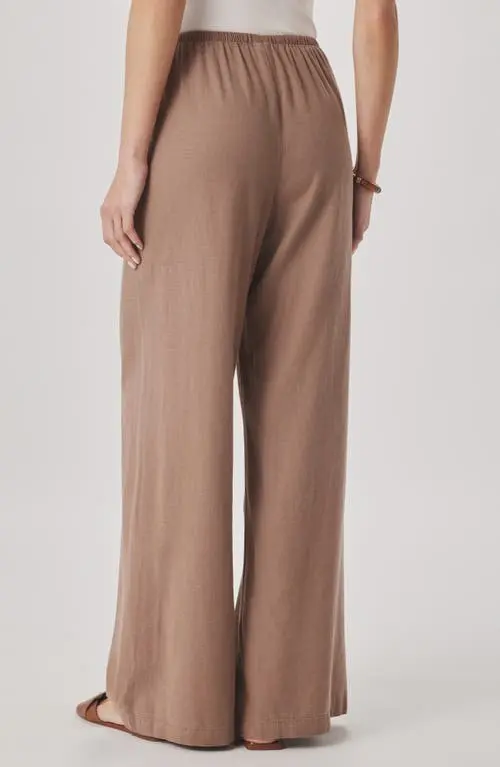 Splendid Valerie Drawstring Wide Leg Pants - Wicker Brown