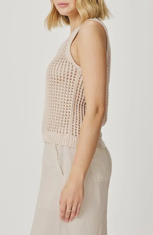 Splendid Camellia Open Knit Sleeveless Sweater - Fawn Beige