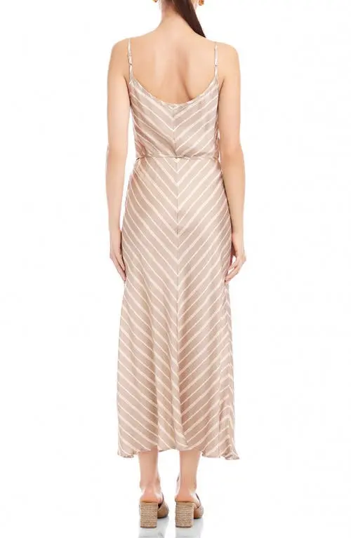 Fifteen Twenty Cami Chevron Stripe Satin Midi Dress