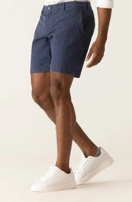 DEKE Oasis Seersucker Bermuda Shorts - Indigo/natural