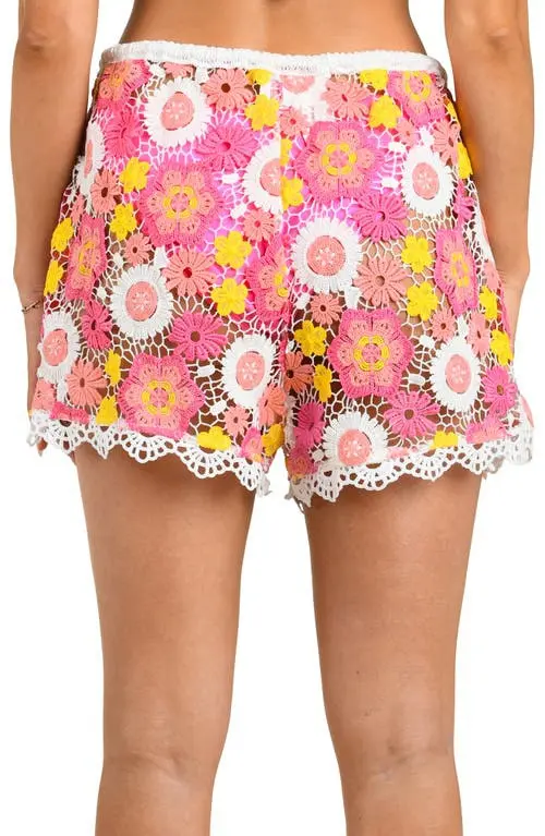 CITRUS Happy Open Stitch Cover-up Shorts - Pink