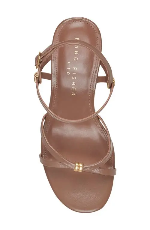 Marc Fisher Faithy Slingback Wedge Sandal - Dark Brown