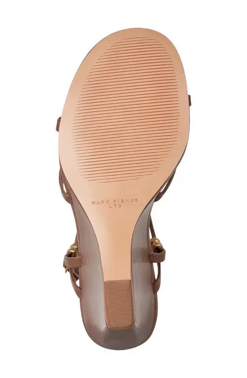 Marc Fisher Faithy Slingback Wedge Sandal - Dark Brown