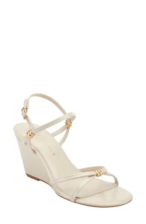 Marc Fisher Faithy Slingback Wedge Sandal - Light Natural