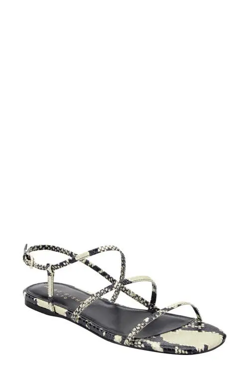 Marc Fisher Elysha Slingback Sandal - Bone Snake Embossed