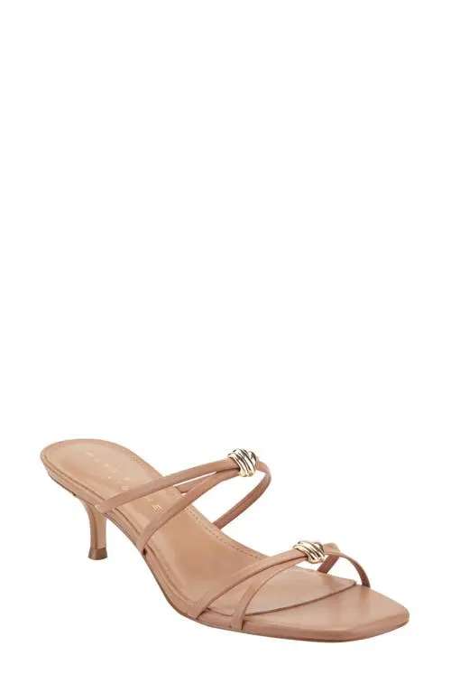 Marc Fisher Baizel Strappy Slide Sandal - Medium Natural