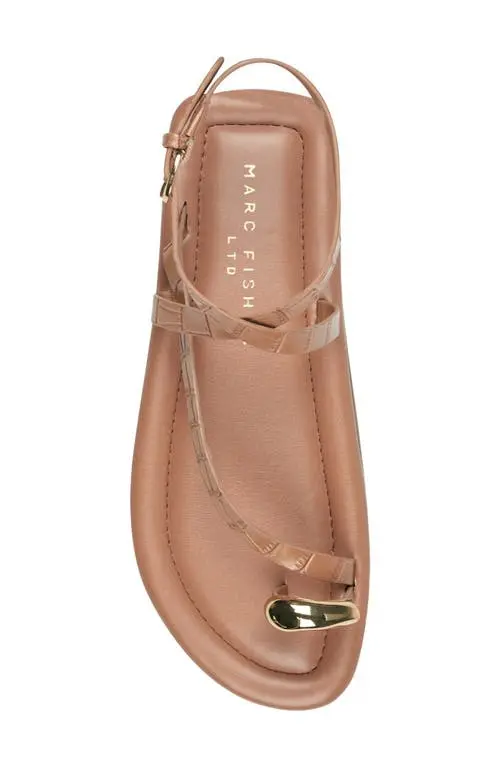 Marc Fisher Gynnie Strappy Sandal - Medium Natural