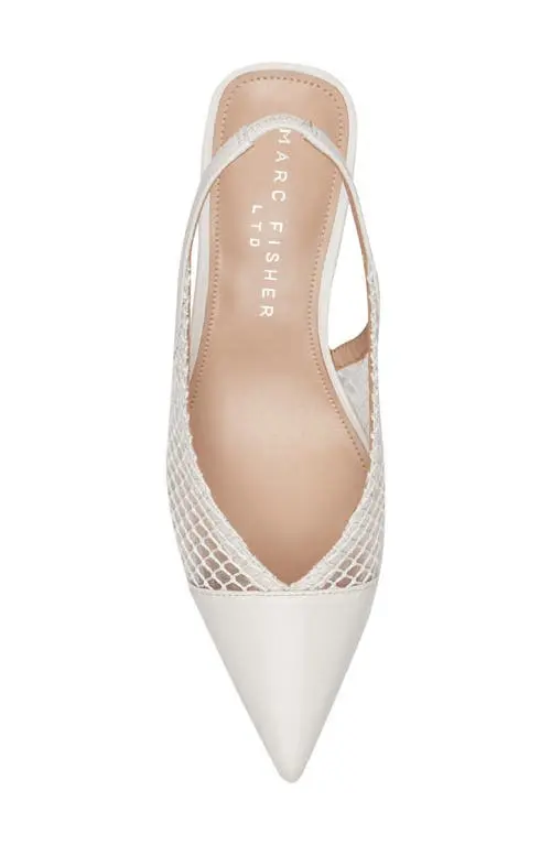 Marc Fisher Gipsi Pointed Toe Slingback Pump - Ivory