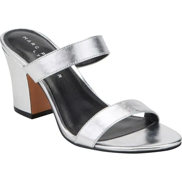 Marc Fisher Jessey Slide Sandal - Silver