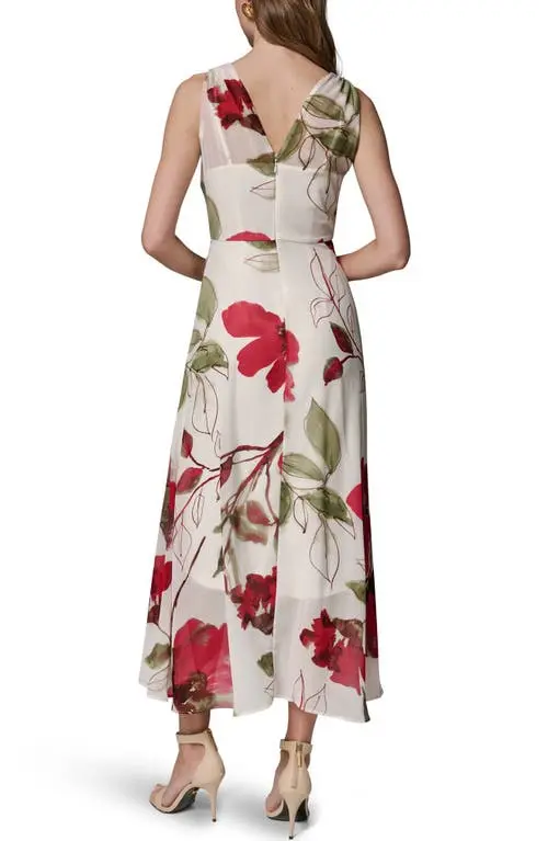 Donna Karan New York Printed Sleeveless High-low Maxi Dress - Azalea Multi