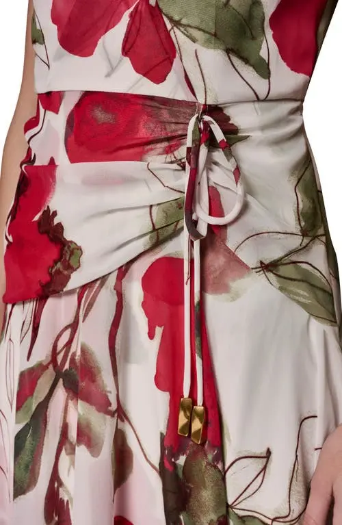 Donna Karan New York Printed Sleeveless High-low Maxi Dress - Azalea Multi