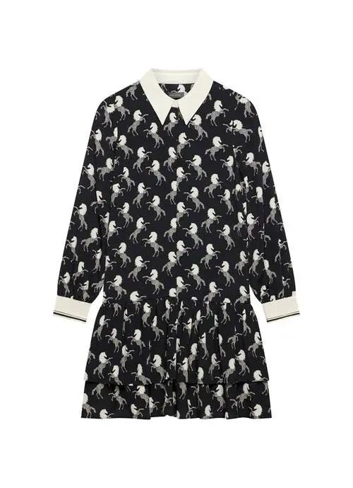 Mint Velvet Horse Print Mini Shirt Dress