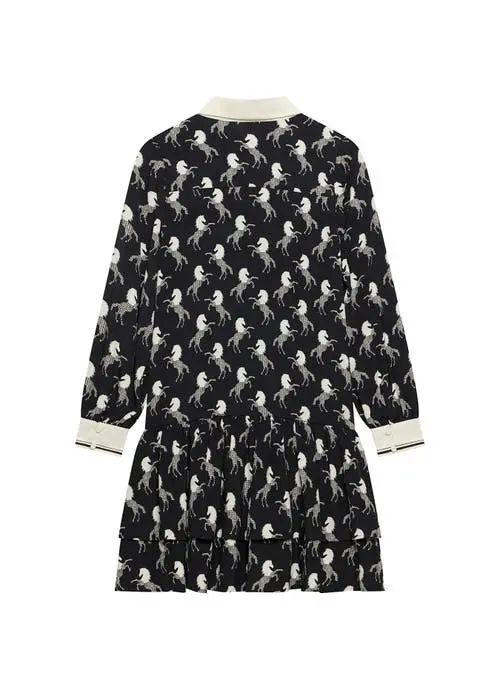 Mint Velvet Horse Print Mini Shirt Dress