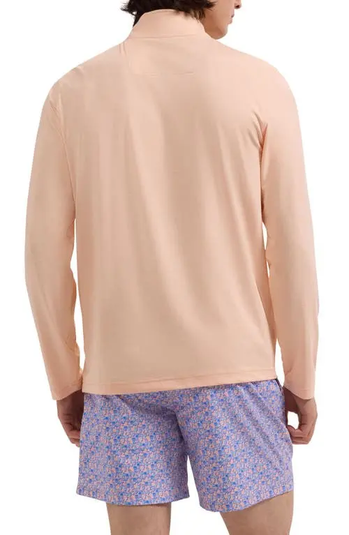 Bugatchi Printed Swim Trunks - Peach