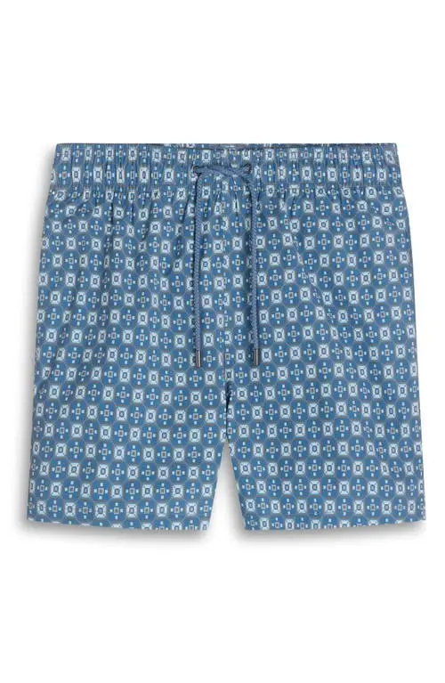 Bugatchi Cruz Print Swim Trunks