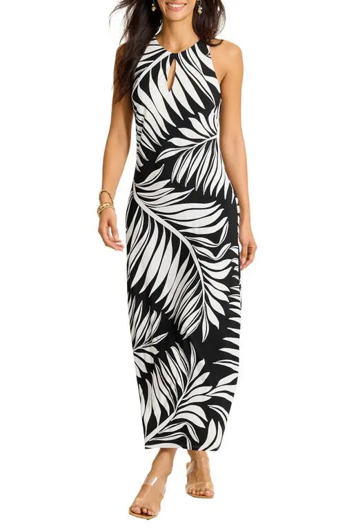 Tommy Bahama Carmela Botanical Print Maxi Dress - Black