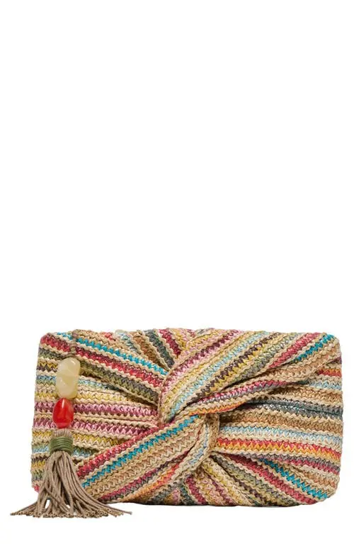 Dolce Vita Elowen Raffia Clutch - Natural Multi