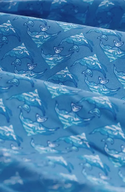 Bugatchi Zane Fish Print Swim Trunks