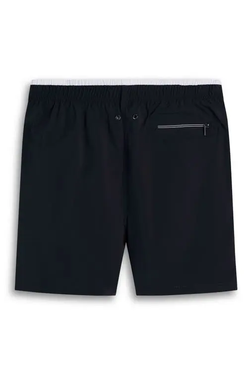 Bugatchi Quinn Colorblock Swim Trunks - Black