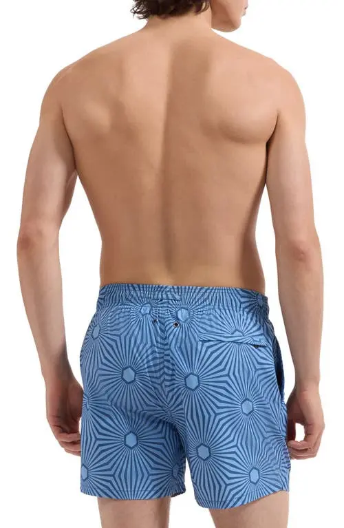 Bugatchi Cruz Print Swim Trunks