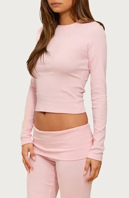 EDIKTED Ivanne Long Sleeve Top - Pink