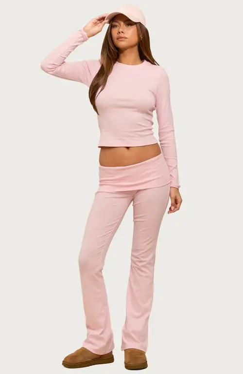 EDIKTED Ivanne Long Sleeve Top - Pink