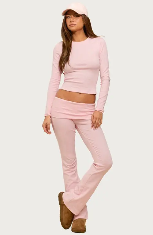 EDIKTED Ivanne Long Sleeve Top - Pink