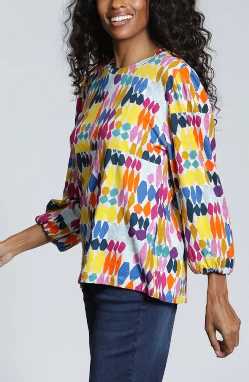 APNY Painted Pebbles Long Sleeve Knit Top