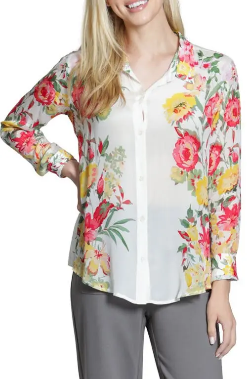 APNY Floral Print Shirt - Yellow Multi
