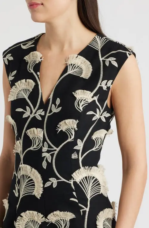 CIEBON Casia Embroidered Sheath Minidress