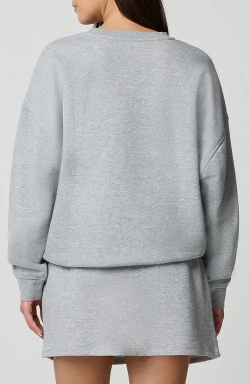 FLORENCE BY MILLS Cozy Crush Graphic Sweatshirt - Heather Grey/cherry