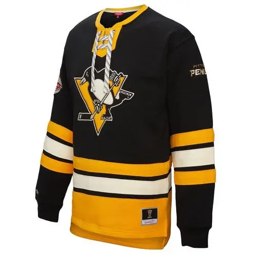 Mitchell & Ness Pittsburgh Penguins Heritage Lace-up Pullover Sweatshirt